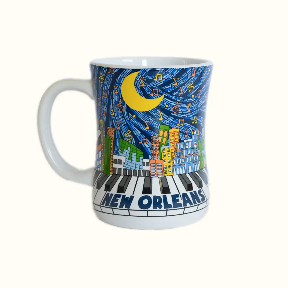 New Orleans Jazz Cityscape Mug | Aunt Sally's Pralines